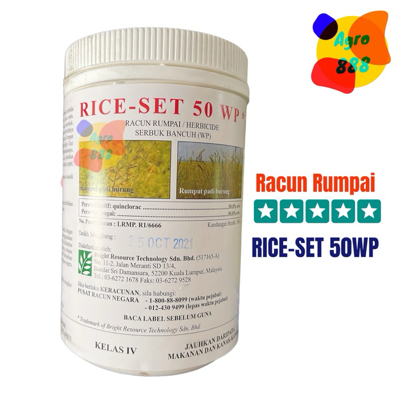 RICE-SET 50WP 500g/Racun Rumpai quinclorac 50%|Racun rumput padi burung ...