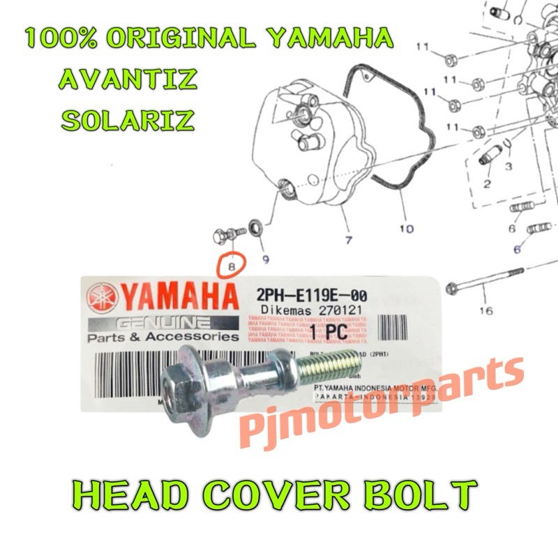 EGO AVANTIZ / SOLARIZ ( 100% ORIGINAL YAMAHA ) 2PH-E119E-00 HEAD COVER ...