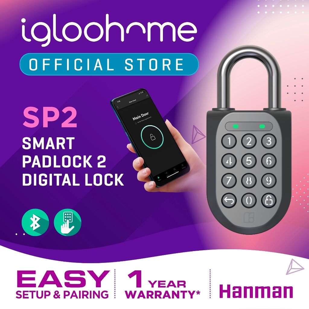 SP2 - SMART PADLOCK 2 - IGLOOHOME - 1 YEAR WARRANTY | Shopee Malaysia