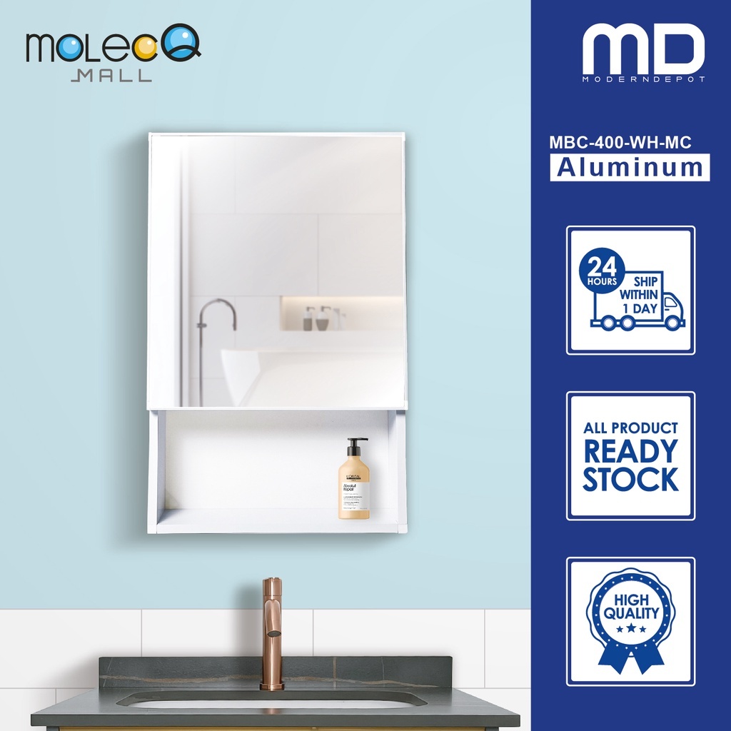 MD High Quality Bathroom Cabinet With Mirror Aluminum Cabinet wif Large Storage Volume MBC-400 ...