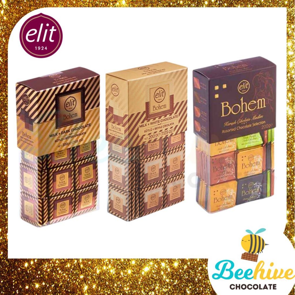 Elit Bohem Assorted Dark Milk White Chocolate Selection 200g | Shopee ...