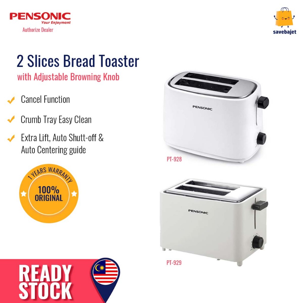 PENSONIC 2 Slices Bread Toaster PT-929 PT-928 | Shopee Malaysia