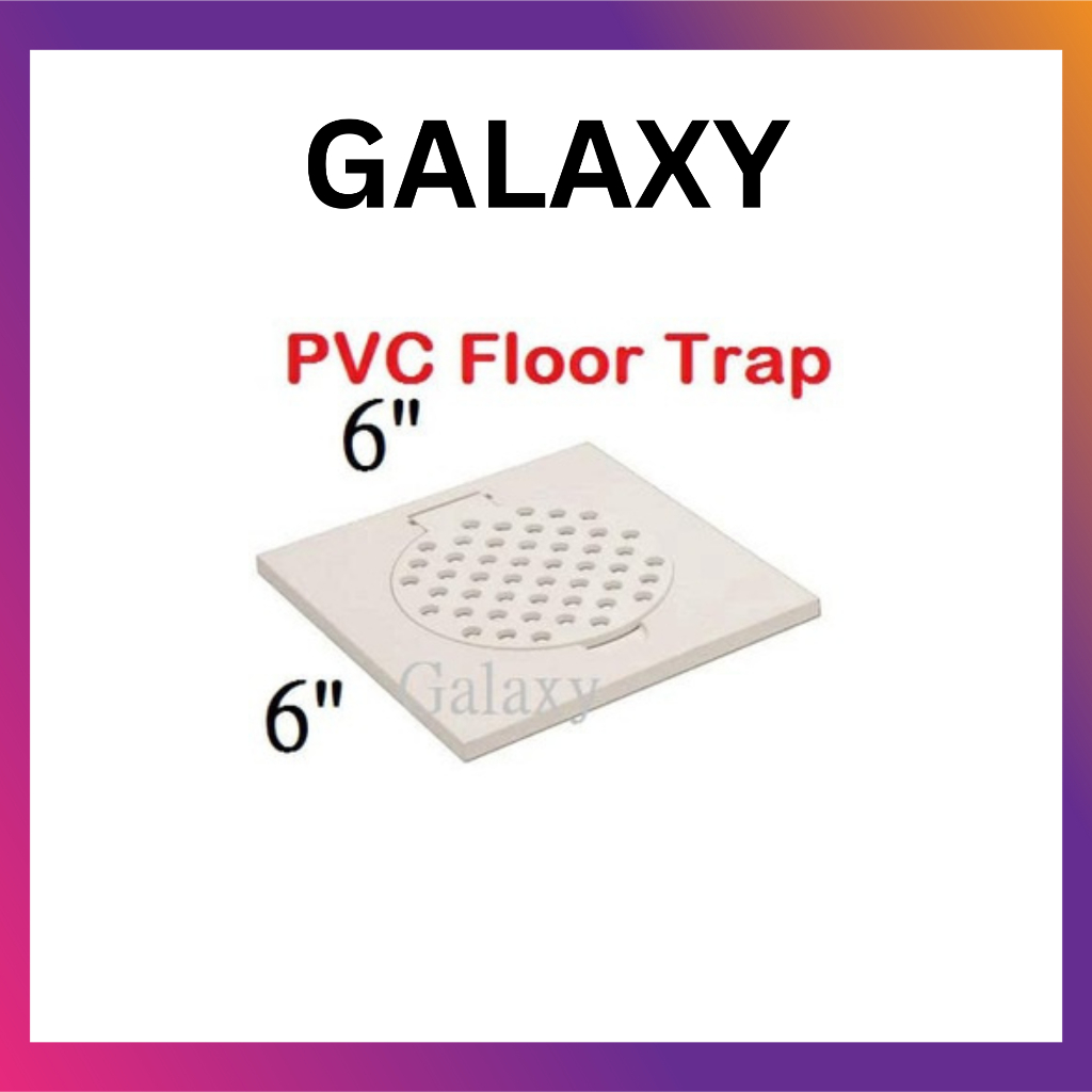 6 inch x 6 inch PVC Toilet Floor Trap Grating Plastic Floor Trap ...