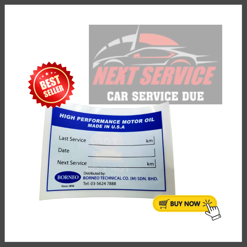 Sticker Label Remark Next Change Engine Oil And Auto Oil | Shopee Malaysia
