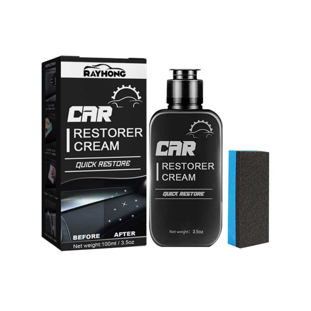 Restore Polish Car Cream Wax Plastic Rubber Pengilat Getah Plastik ...