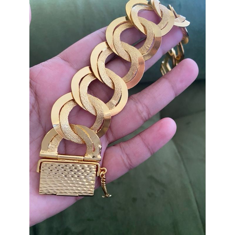 gelang tangan coco king emas indo cop 916 | Shopee Malaysia