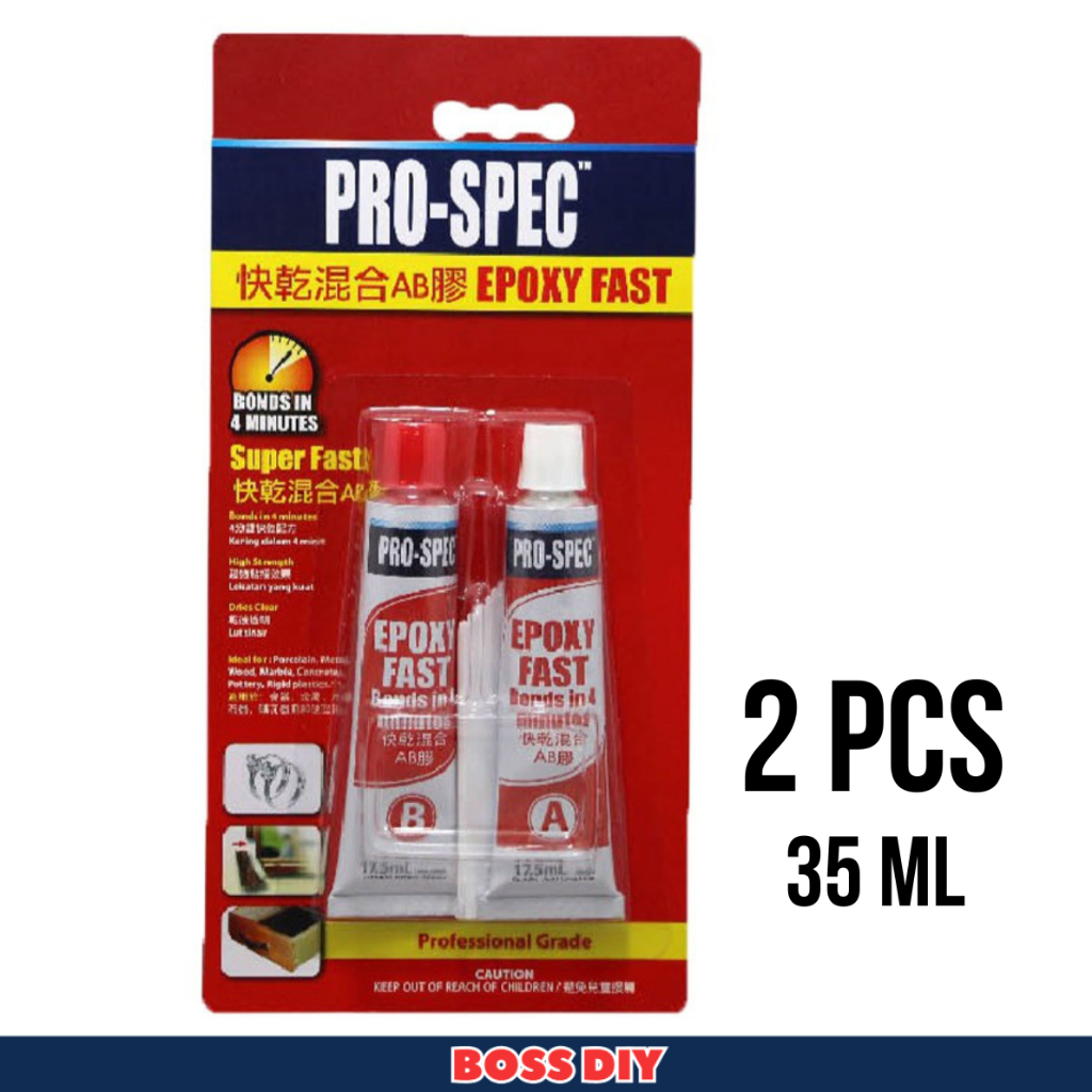 PRO-SPEC MPSN01235ml A + B Epoxy Fast Bonds In 4 Minutes Multipurpose ...