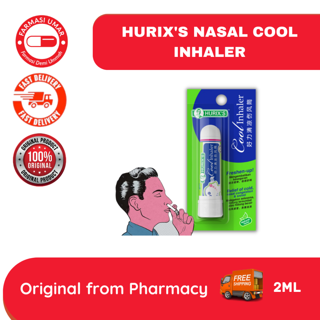 HURIX'S Cool Inhaler (2ml) - relieve nasal congestion | Shopee Malaysia