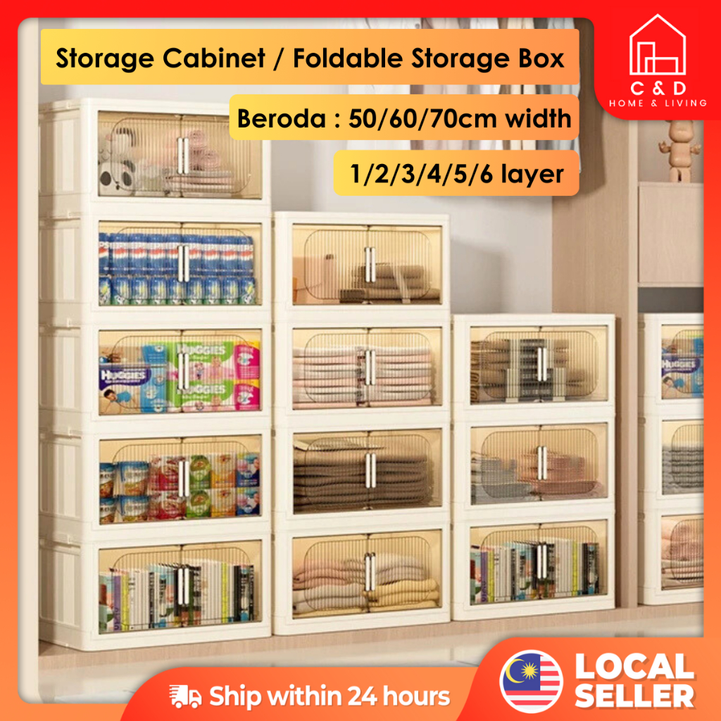 Stackable Storage Box Cabinet Storage Plastic Foldable Storage Box ...