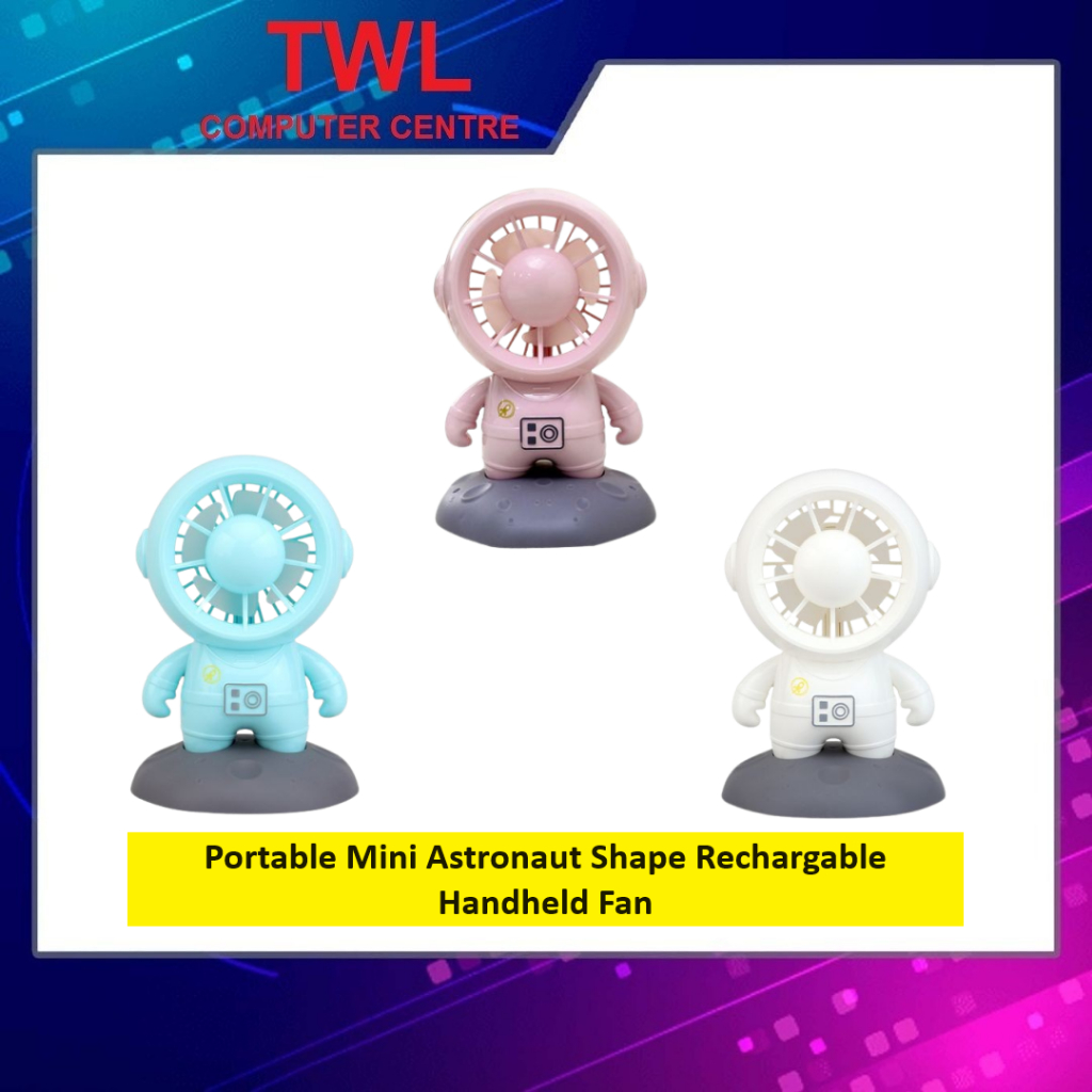 Portable Mini Astronaut Shape Rechargeable Handheld Fan BJJ728 | Shopee ...