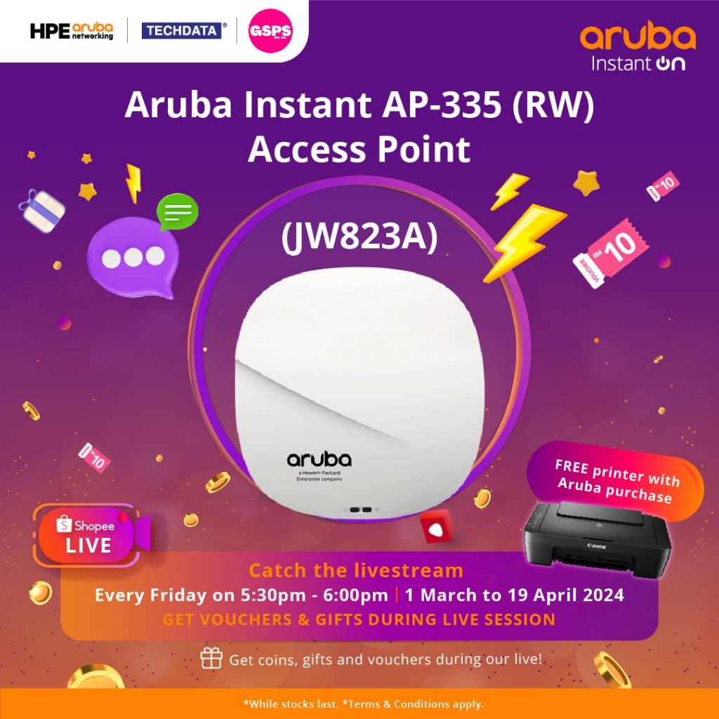 Aruba Instant AP-335 (RW) 802.11n/ac Dual 4x4:4 MU-MIMO Radio ...