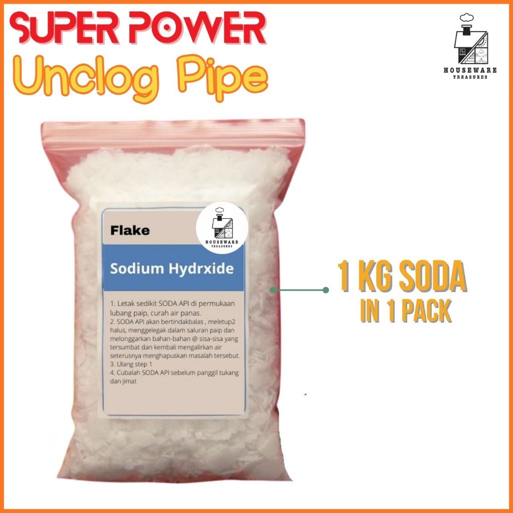 Power UNCLOG PIPE Remove Sink Soda Penyelesaian Masalah Sinki Tandas ...