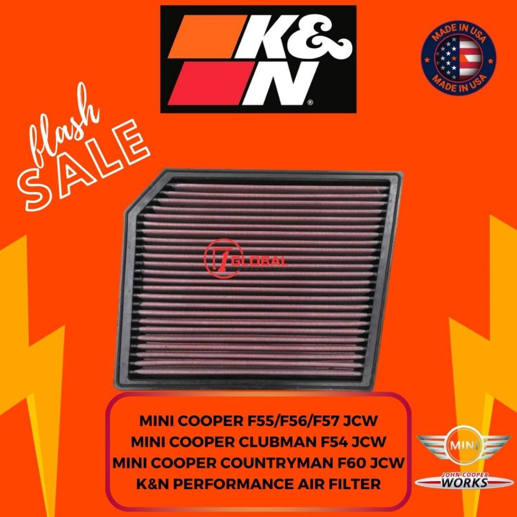 [Ready Stock] K&N USA Performance Air Filter 2019-2024 Mini Cooper F55 ...