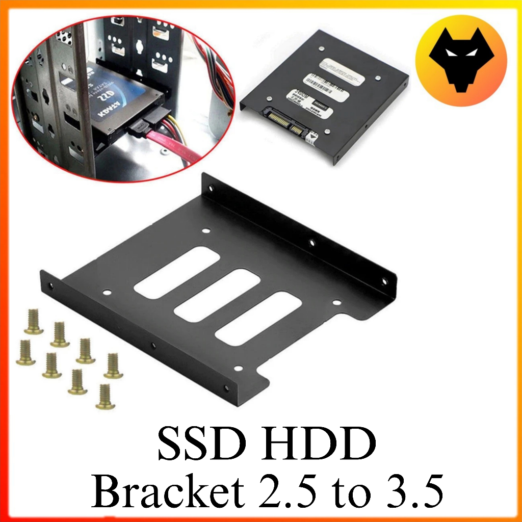 SSD Hard Disk Holder HDD SSD Bracket Holder 2.5 to 3.5 Mounting Free ...