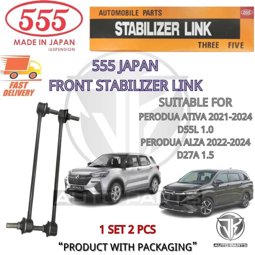 #1 PAIR#555 JAPAN FRONT ABSORBER STABILIZER LINK PERODUA ATIVA,ALZA ...