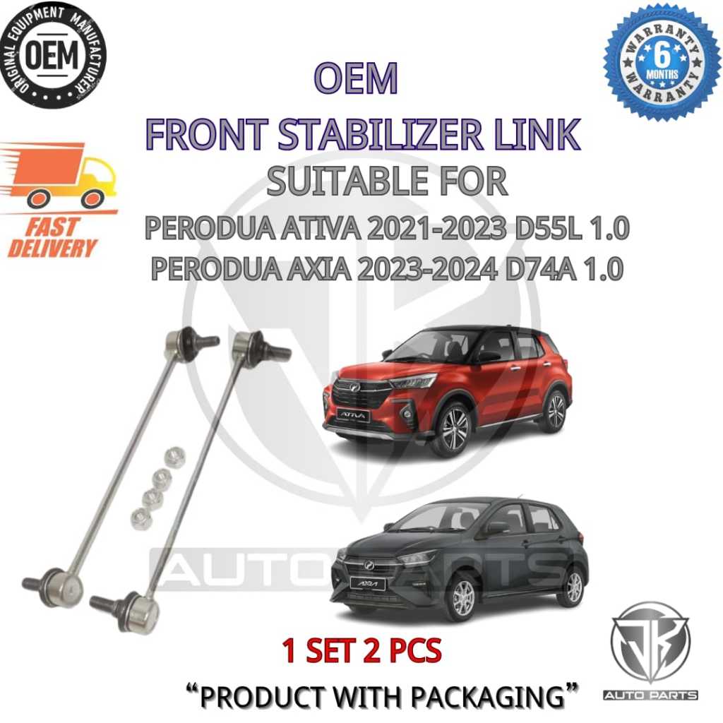 #1 PAIR#OEM FRONT ABSORBER STABILIZER LINK PERODUA AXIA,ATIVA,ALZA ...