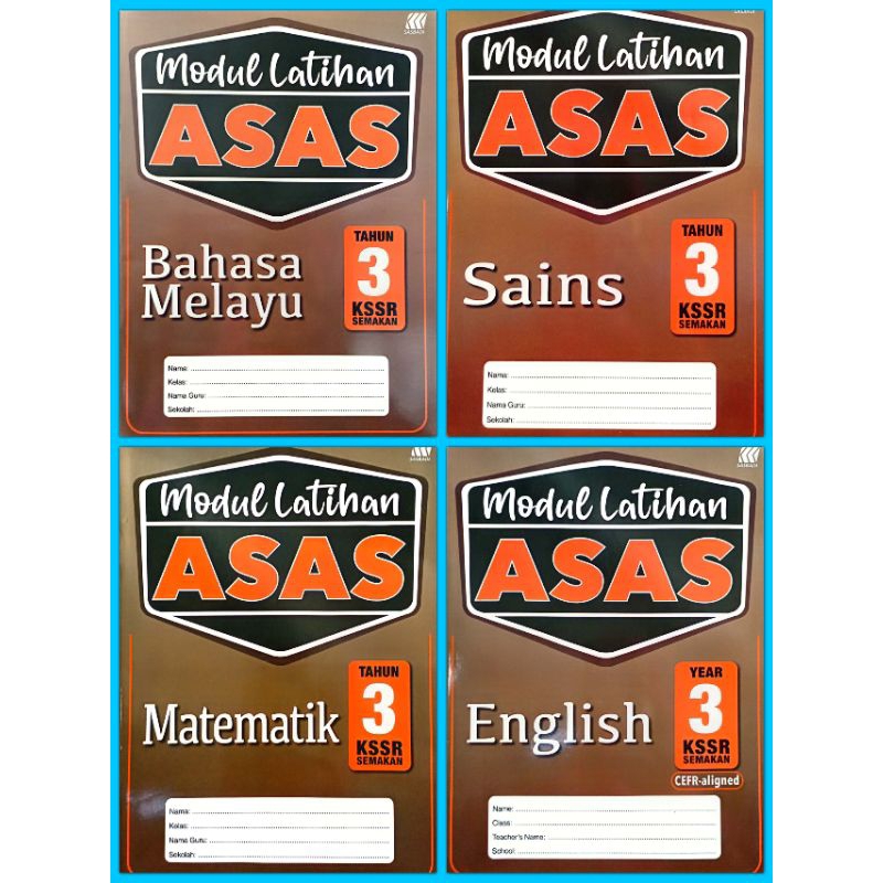 modul latihan asas 4 subjek bm,bi, mate,sains | Shopee Malaysia
