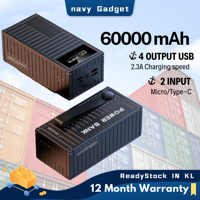 masber original 60000mah Powerbank Big Capacity Container 4 USB Output ...