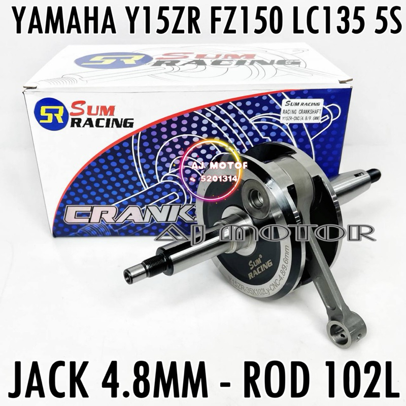 SUM RACING CRANKSHAFT JACK 4MM 5MM - YAMAHA Y15ZR LC135 4S 5S FZ150 CON-ROD LC Y15 JET CRANK ...