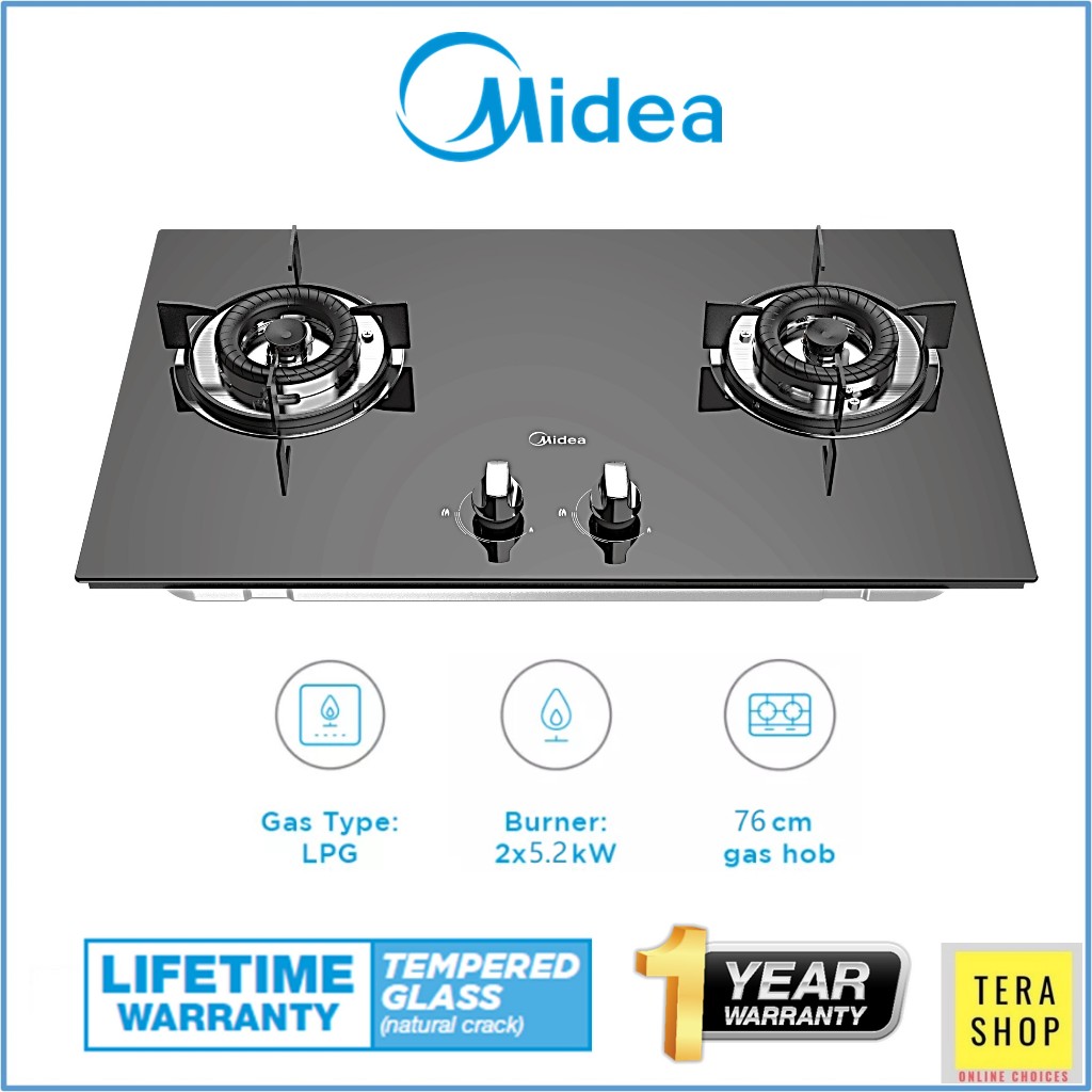 Midea MGH-76Q60B Built-in Glass Hob with 5.2kW Burners | Shopee Malaysia