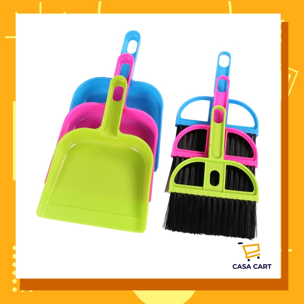 CASA CART Mini Set Dua Penyapu Kecil Dengan Berus Penyodok Berus ...