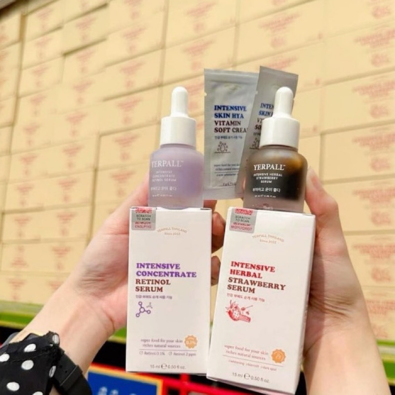 YERPALL Intensive Strawberry Serum, free Hya packets & YERPALL Retinol ...