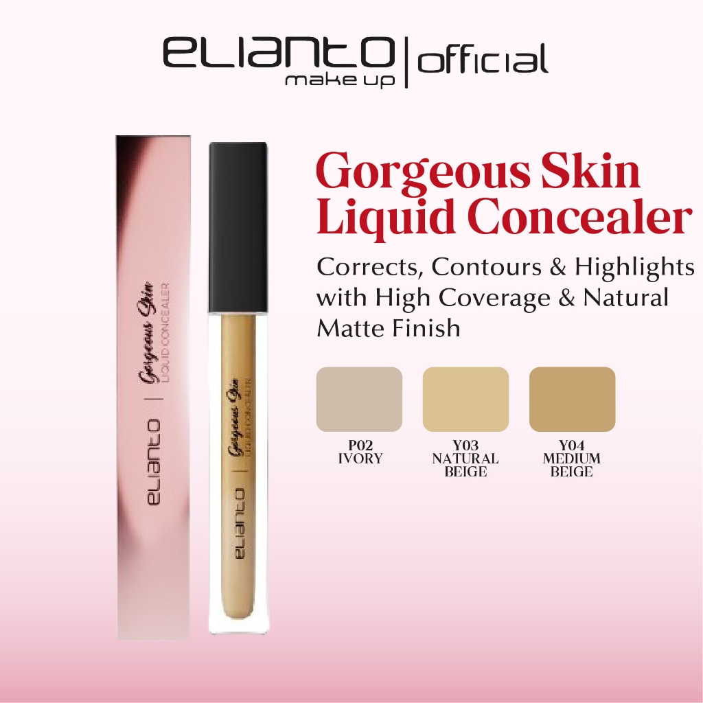 Elianto Gorgeous Skin Liquid Concealer Full Coverage Matte Poreless ...