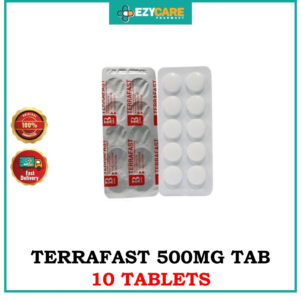 BIOWELL TERRAFAST 500MG (PARACETAMOL) [1 STRIP OF 10 TABLET] | Shopee ...
