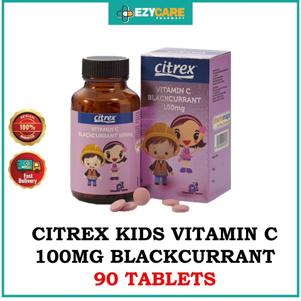 PHARMANIAGA CITREX VITAMIN C 100MG FOR KIDS 90'S [BLACKCURRANT / ORANGE ...