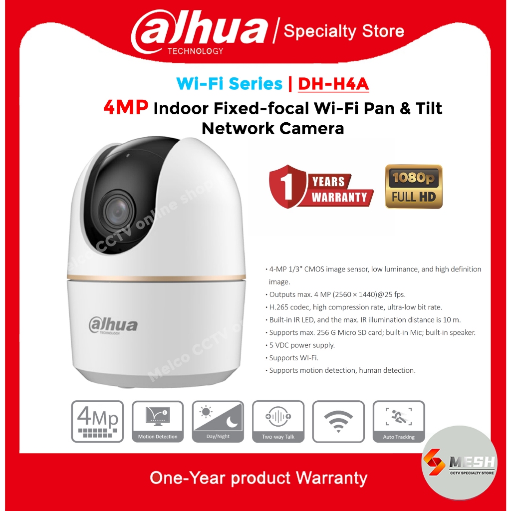 Dahua Hero Series H4A 4MP Smart Motion Tracking Human Detection CCTV Wireless IP Camera | Shopee ...