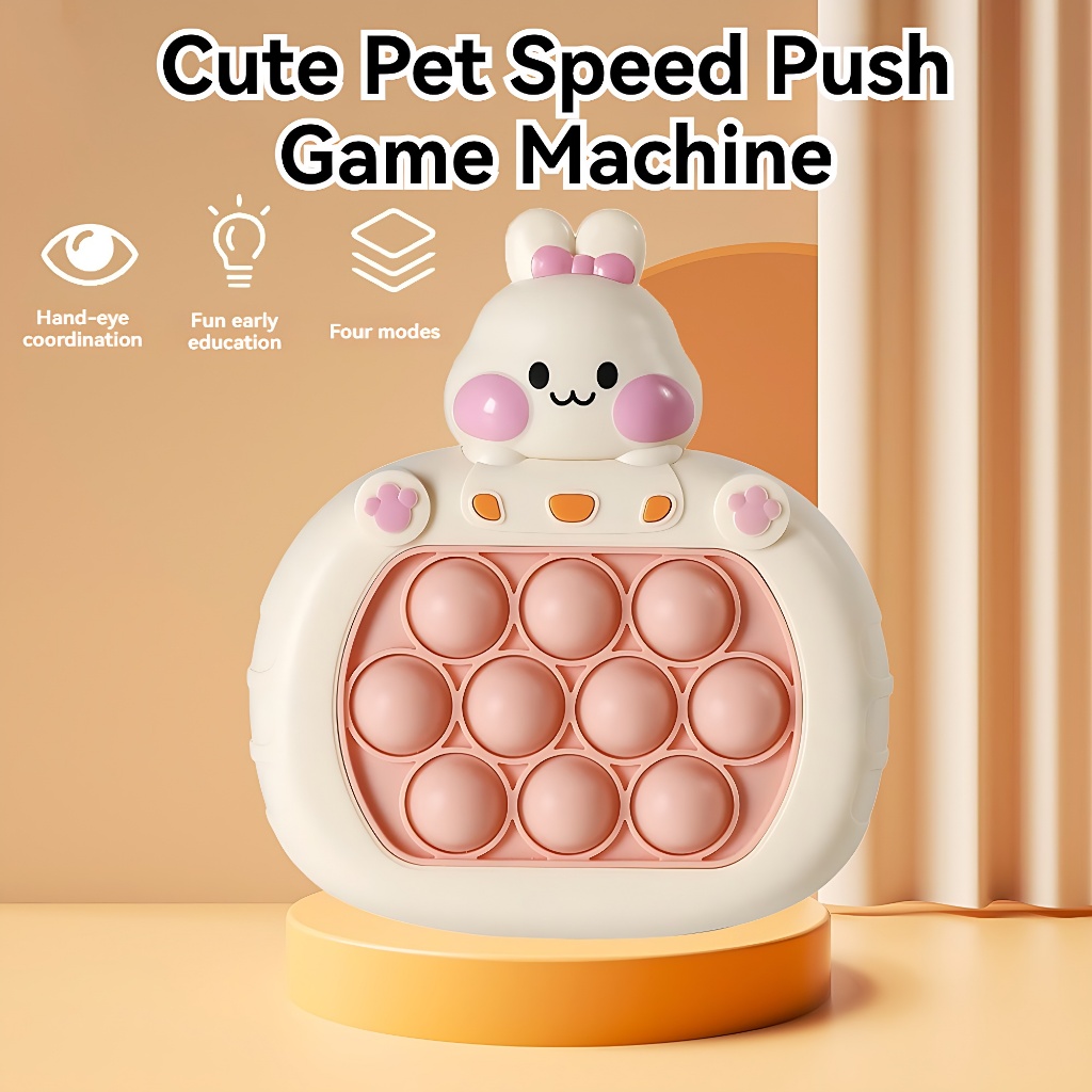 Cute PopIt Game Machine with Lights Quick Push It Electronic Speed ...