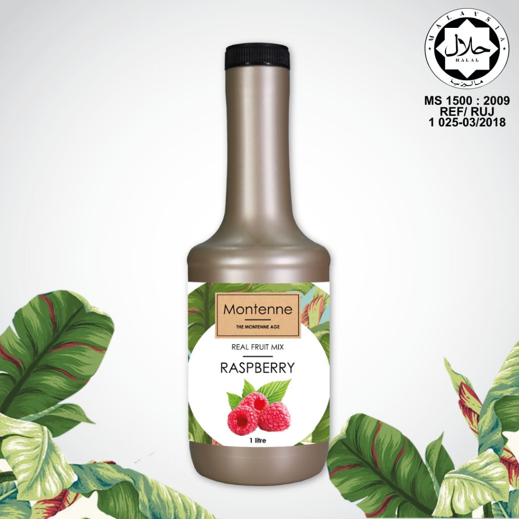 MONTENNE Raspberry 1Litre Real Fruit Mix For Cocktail Ice Blended ...