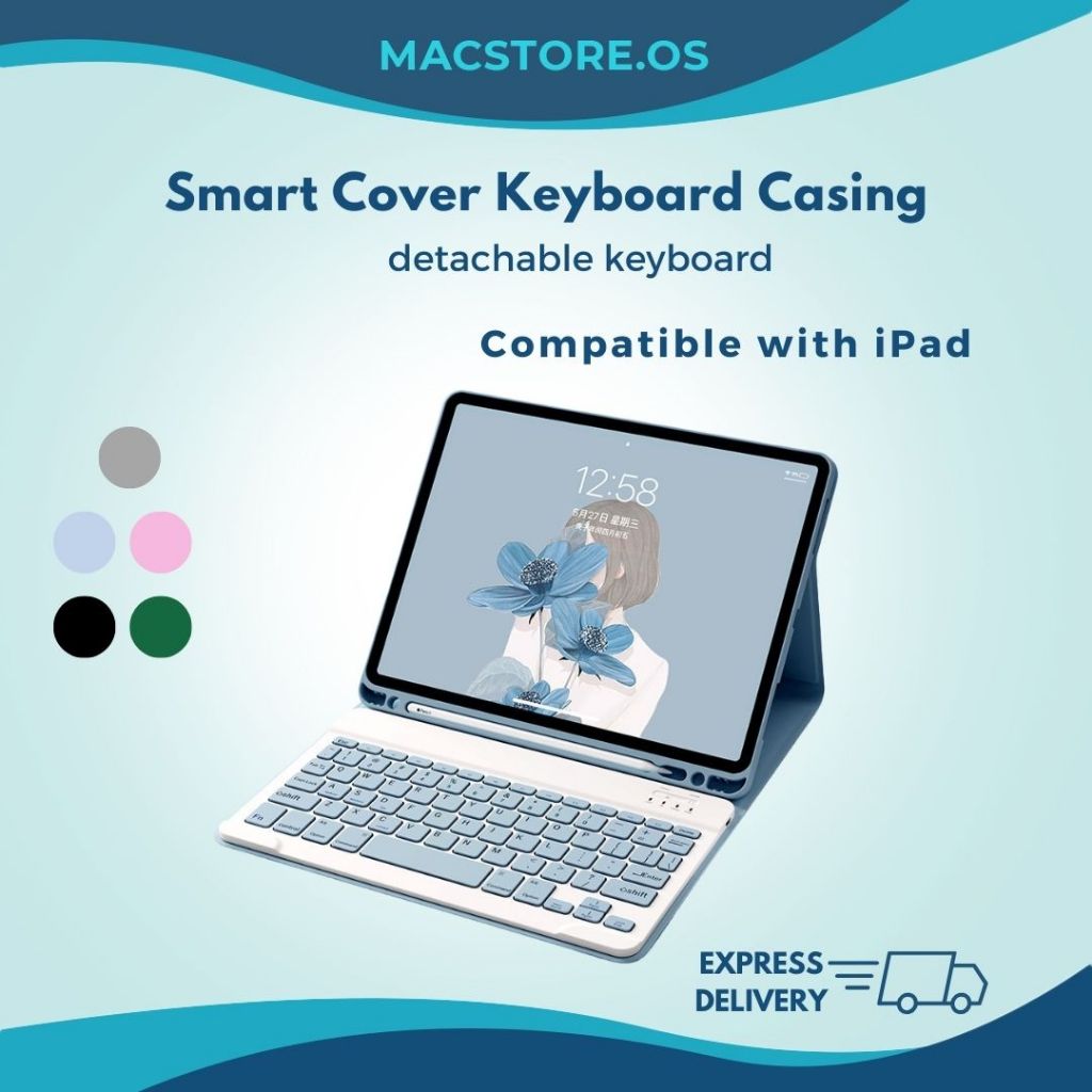 Premium Quality Smart Cover Keyboard Casing Compatible for Ipads | Case ...