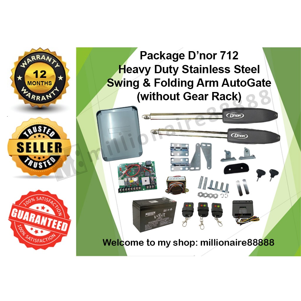 Package Complete Set DNOR 712 Swing & Folding Arm Motor | Shopee Malaysia