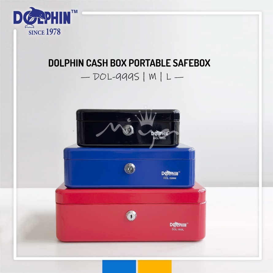 DOLPHIN PETTY CASH BOX PORTABLE SAFEBOX DRAWER SAFE | Shopee Malaysia