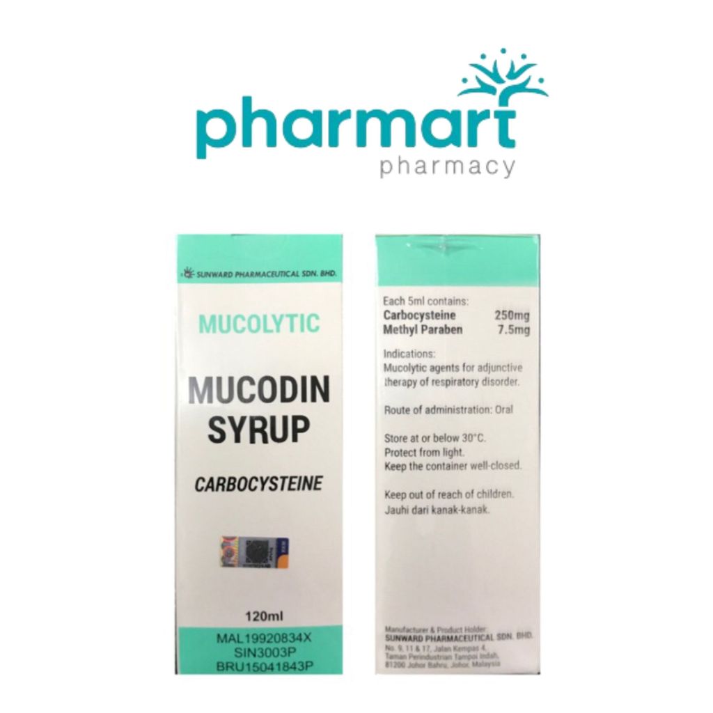 Sunward Mucolytic Mucodin Syrup Carbocysteine 120ml | is good for ...