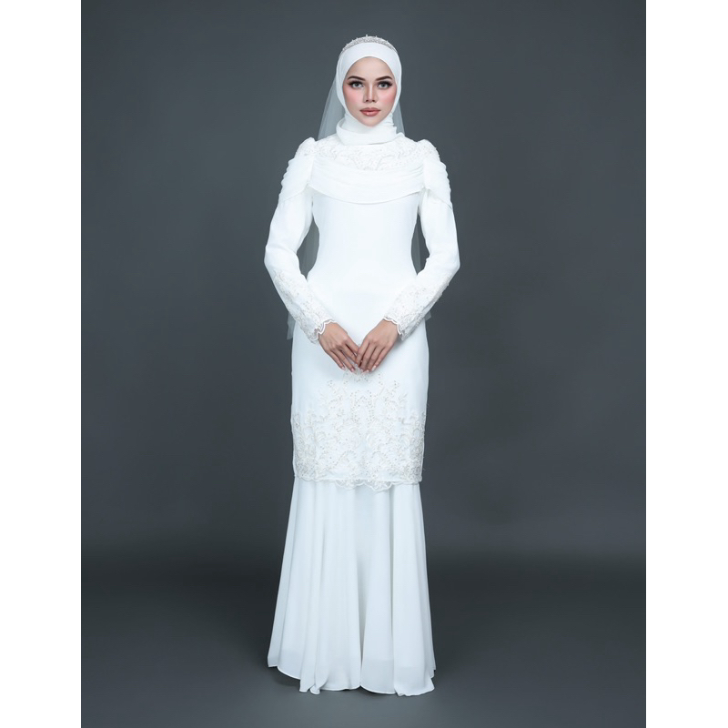 HIJABISTAHUB MINOR DEFECT RAYFA KURUNG(OFF WHITE) | Shopee Malaysia
