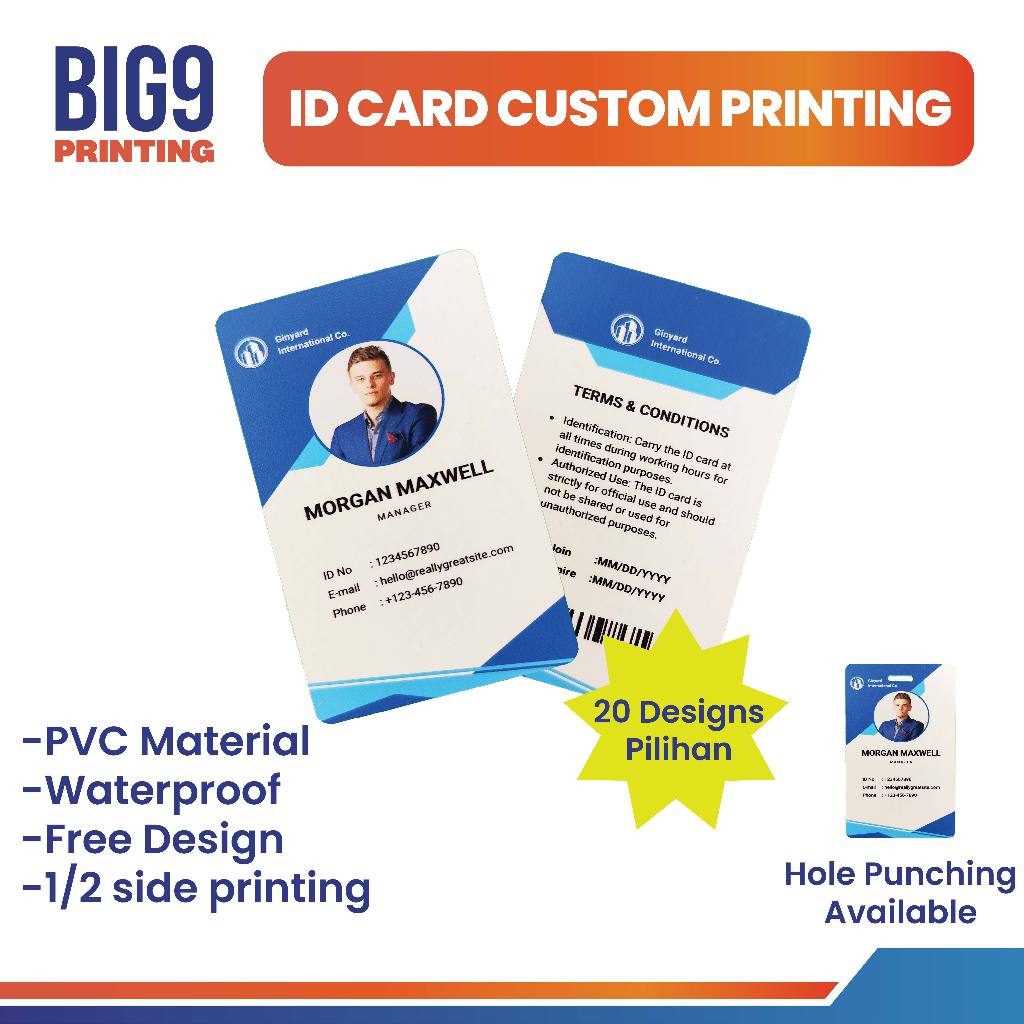 Custom Id Card / Kad Matriks / Student Card / Staff Card / Kad Staff ...