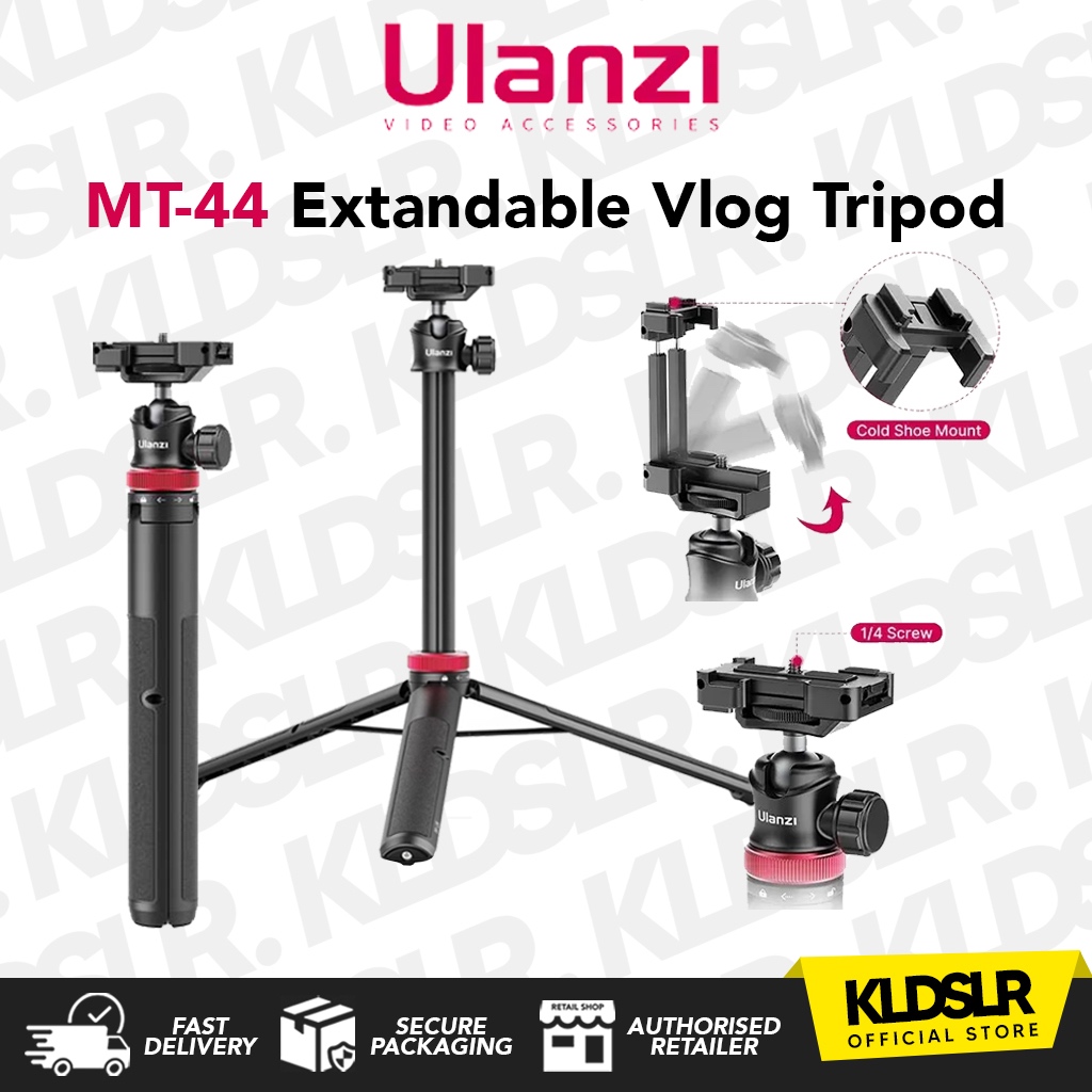 Ulanzi MT-44 Extend Tripod for Camera Phone Vlog Tripods With Cold Shoe ...