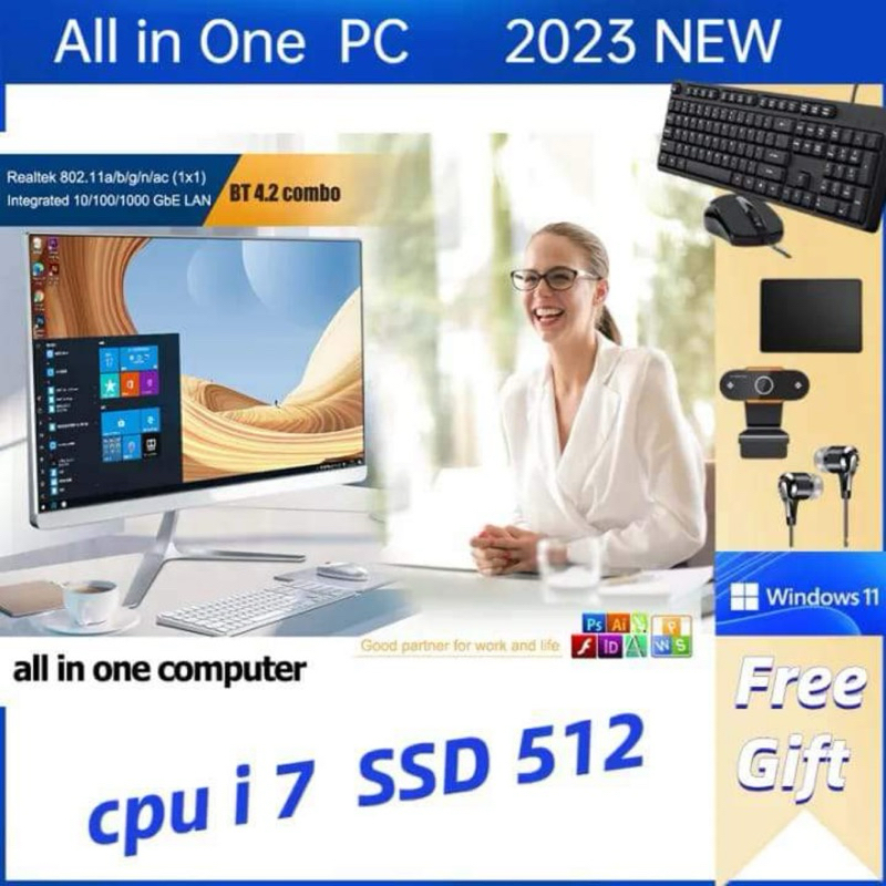 All in one desktop pc gaming Intel Core i7 All-in-One PC full set ...