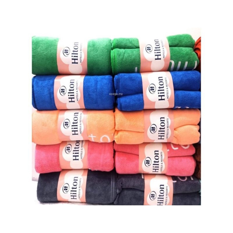 Tuala Hilton premium Microfiber 140CM x 70CM Saiz Dewasa Bercorak Dan ...