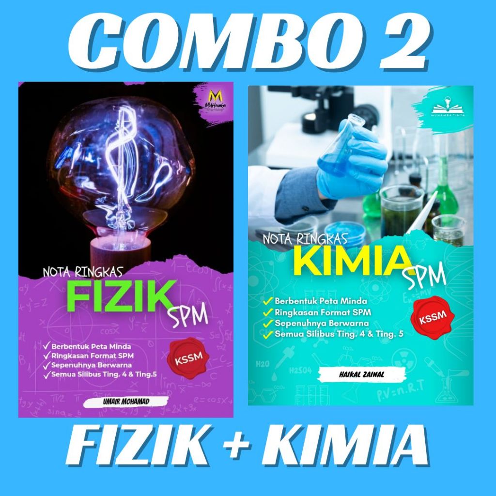 COMBO 2 Nota Ringkas Fizik, Kimia SPM KSSM Tingkatan 4&5 | Shopee Malaysia