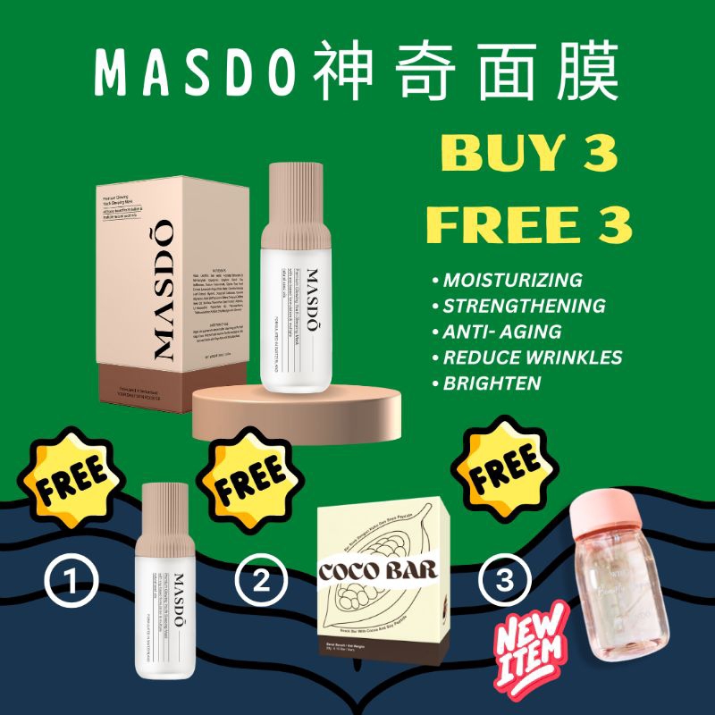 MASDO | BUY 3 FREE 3| iOcando | Premium Growing Youth Sleeping Mask ...