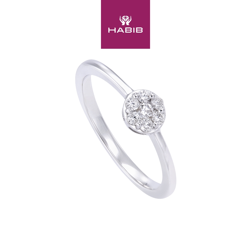 HABIB Diamond Ring in 375/9K White Gold 559390822(R) | Shopee Malaysia