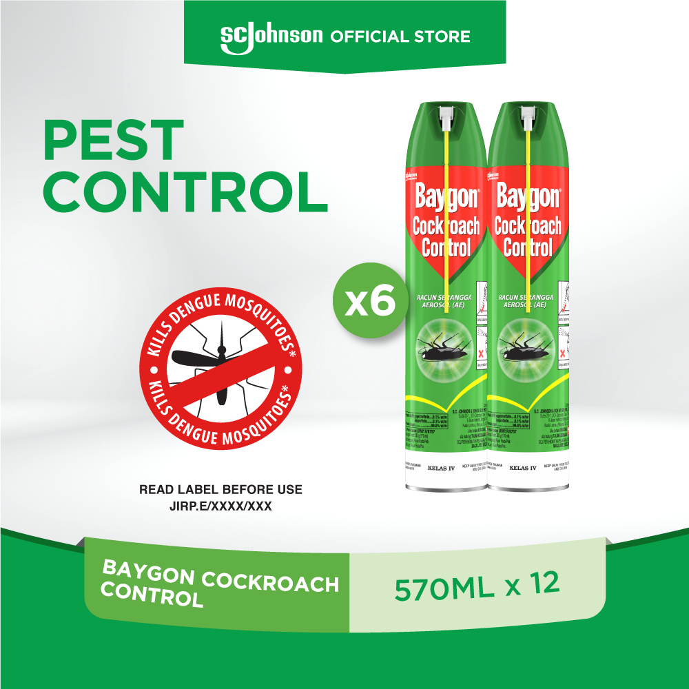 Baygon Cockroach Control (570ml) [Twinpack x6] | Shopee Malaysia