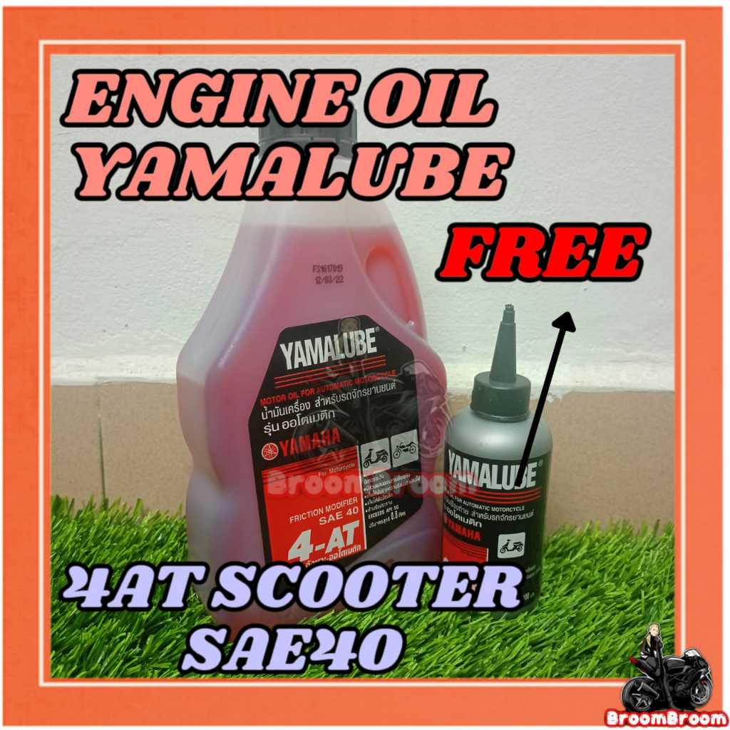 FREE GEAR OIL !!! YAMALUBE ENGINE OIL SCOOTER 4AT SAE40 MINYAK HITAM ...