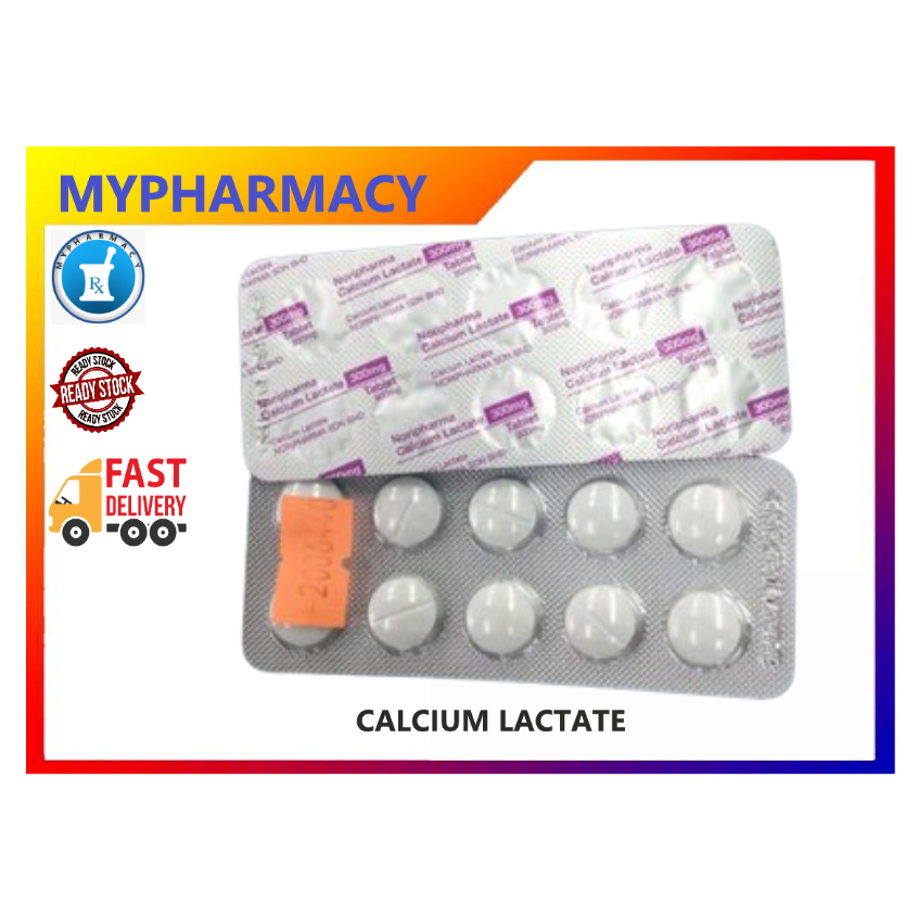 {CLEARANCE STOCK}Noripharma Calcium Lactate 300mg Tablet 10's | Shopee ...