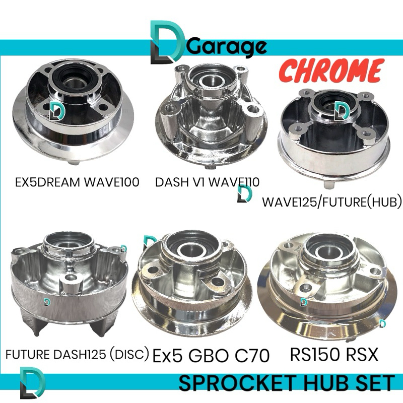 CHROME EX5 GBO C70 DREAM W100 FUTURE DASH125 RS150 RSX WAVE110 DASH WAVE125 CLUTCH HUB SPROCKET ...