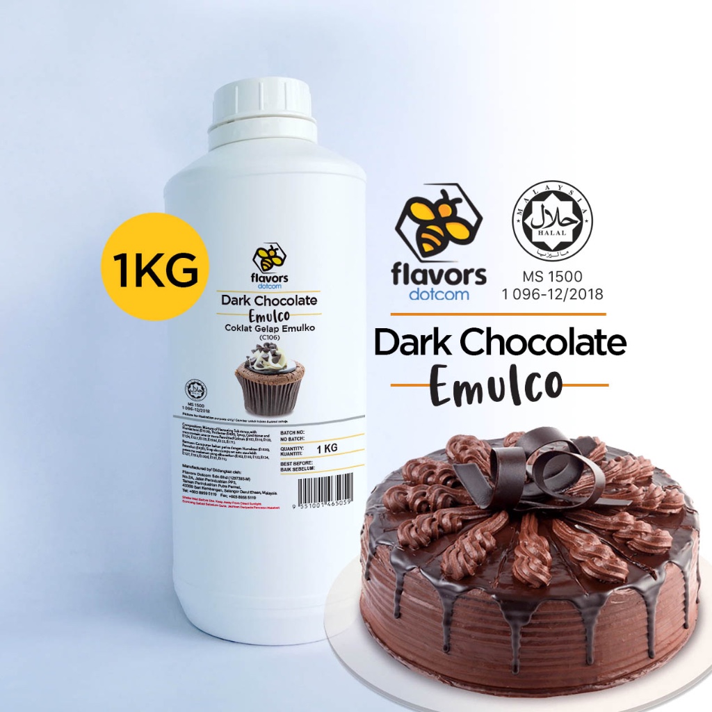 [HALAL] Flavors Dotcom - Dark Chocolate Emulco (C106) 1KG/2.5KG/6KG ...