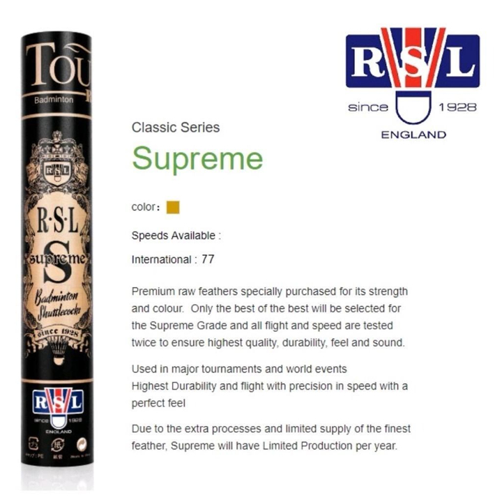 🔥 Genuine RSL Supreme Series Badminton Shuttlecock | Shopee Malaysia
